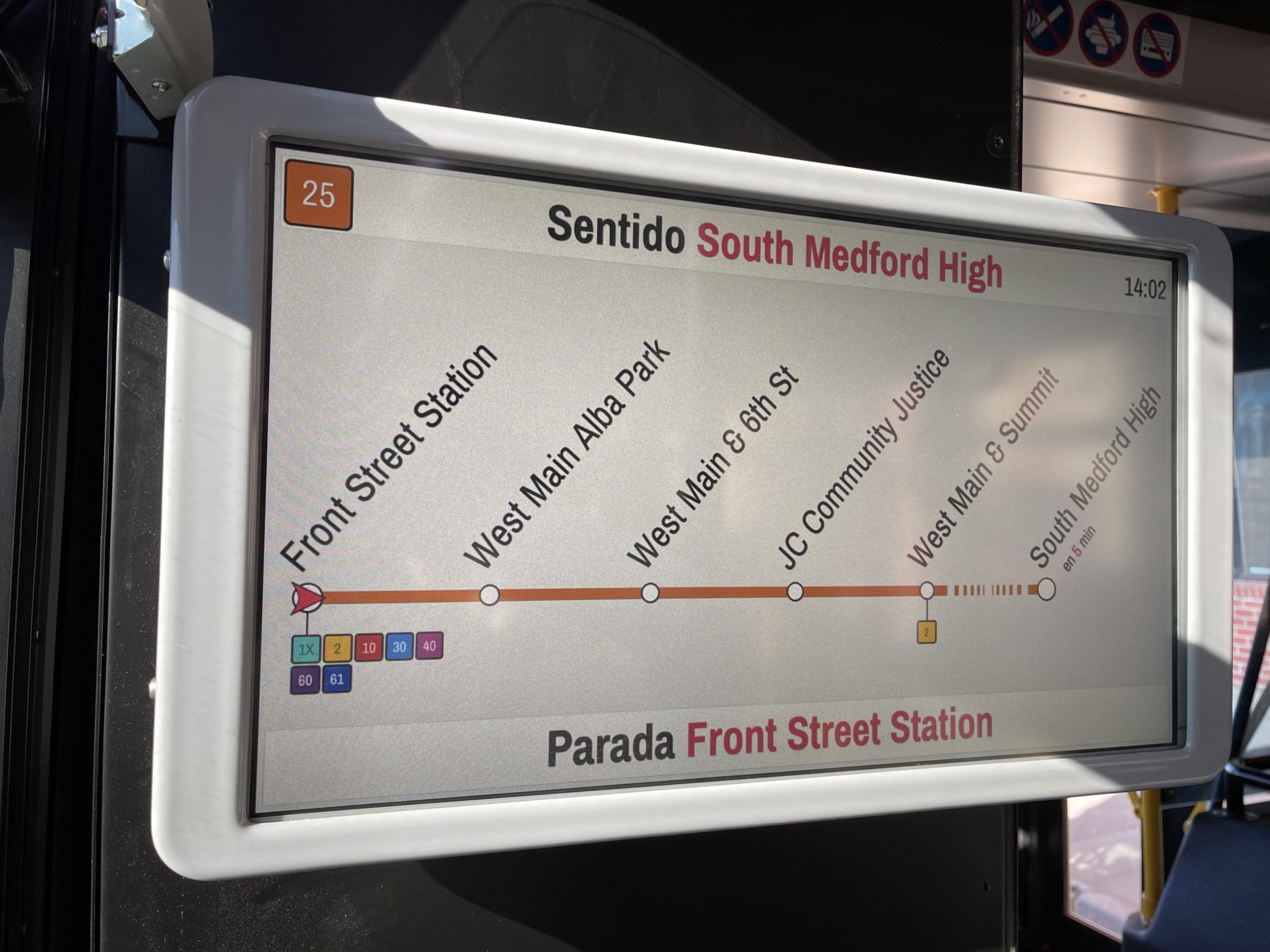 New passenger information screens come to RVTD buses – Rogue Valley ...